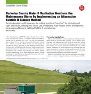 Berkeley Landfill ClosureTurf project featured in Waste Advantage ...